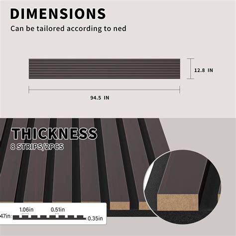 Snapklik Wood Slat Wall Panels Pack Accent Decorative Acoustic