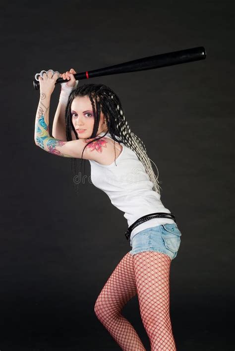 Girl With Baseball Bat Royalty Free Stock Photos Image 13278888