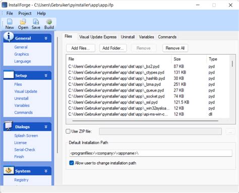 Packaging PyQt5 Applications For Windows With PyInstaller InstallForge