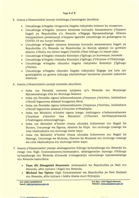Office Of The PM Rwanda On Twitter Itangazo Ry Ibyemezo By Inama Y