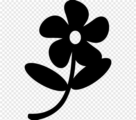 Flower Flower Leaf Monochrome Png PNGEgg