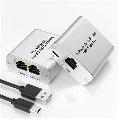 Amazon Ethernet Splitter 1 To 2 1000Mbps 2 Devices Simultaneously