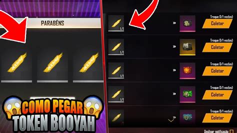 COMO PEGAR TOKEN BOOYAH DE GRAÇA E GANHAR TODOS OS GELOS DO FREE FIRE