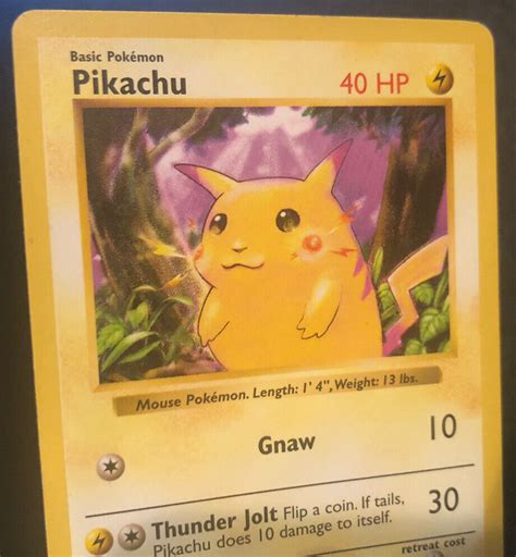 Pokemon Pikachu Base Set Misprint With Red Cheeks