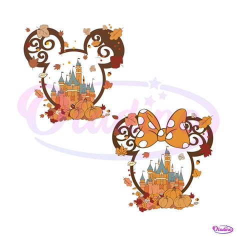 Bundle Disney Happy Fall SVG Autumn Leaves Pumpkin SVG File
