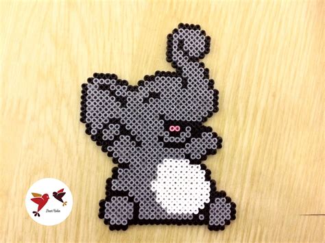 Elefante Perler Bead Art Diy Perler Beads Hama Beads Design