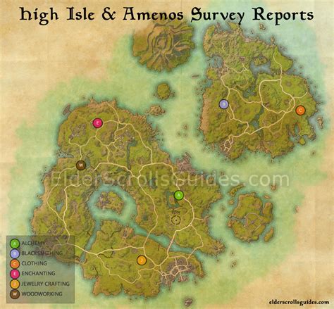 High Isles Survey Reports Map Elder Scrolls Online Guides