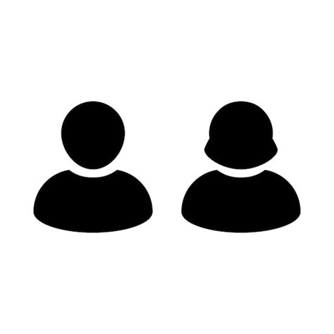 S Mbolo De Avatar De Perfil De Usu Rio Masculino E Feminino Vetor De