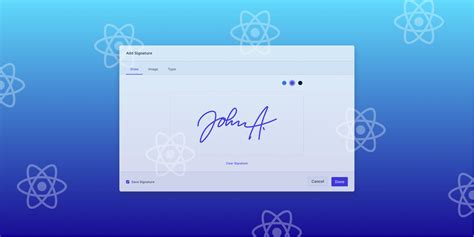 how to create a react signature pad pspdfkit
