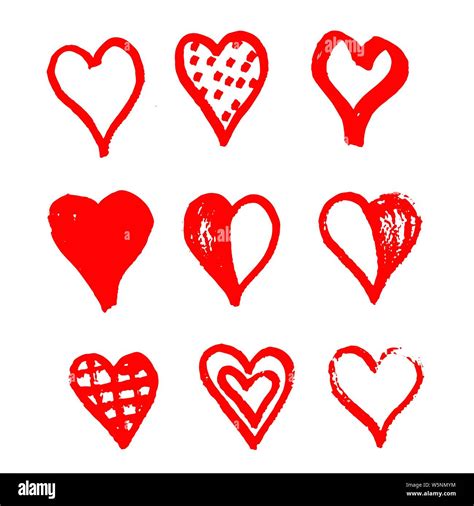 Hand Drawn Heart Icon Design Stock Vector Image Art Alamy