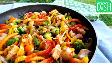 Sweet And Spicy Chicken Stir Fry Four Sisters Dish
