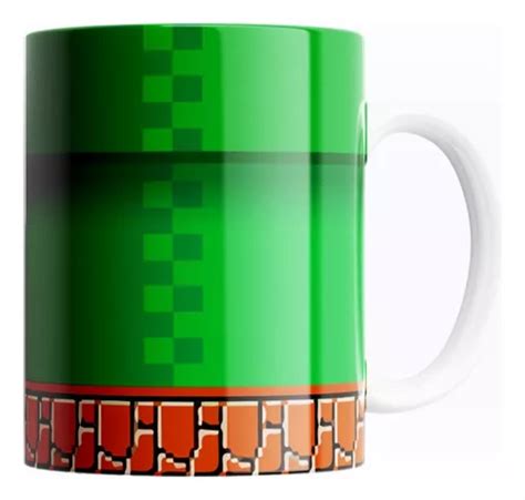 Taza De Cerámica Super Mario Bros Tubería 325ml Meses sin intereses