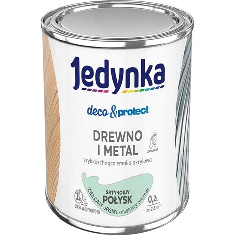 JEDYNKA DECO PROTECT DREWNO I METAL SATYNOWY POŁYSK ZIELONY JASNY 0