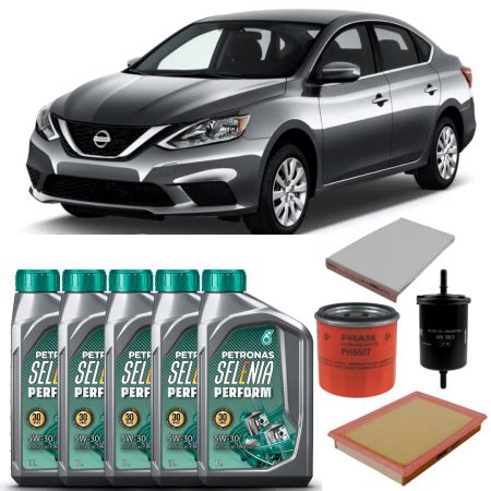 Kit Troca de Óleo Petronas Selenia 5W30 Nissan Sentra 2 0 2014 até 2020