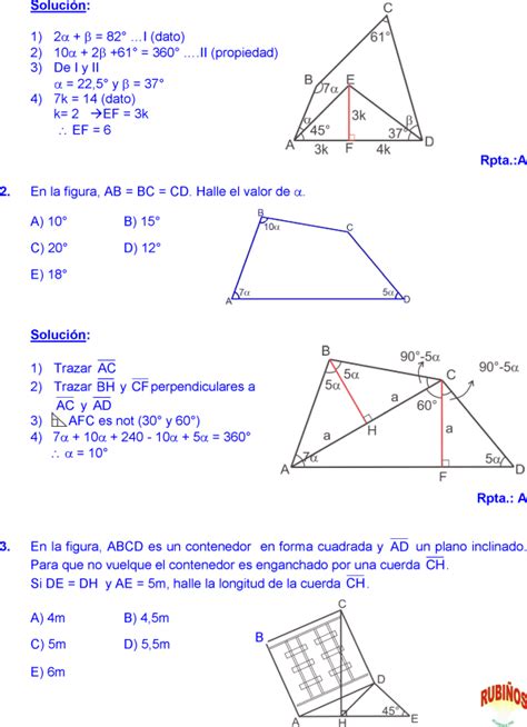 CUADRILÁTEROS EJERCICIOS Y PROBLEMAS RESUELTOS Ejercicios resueltos
