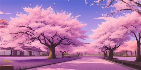 Premium Photo Anime Cherry Blossom Forest Scenic Japanese Pink Sakura