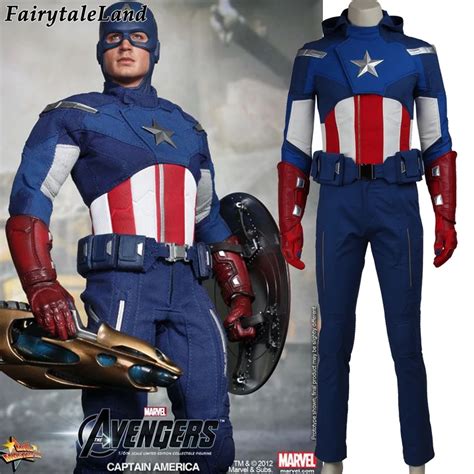 Captain America The Avengers Cosplay Costume Superhero Steve Adult Captain America Costume