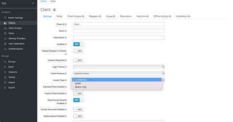 Oauth Do Keycloak Clients Have A Client Secret Stack Overflow