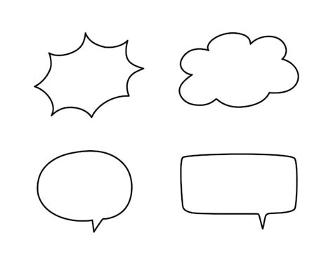 Doodle speech bubble globo de discurso dibujado a mano y arte de línea