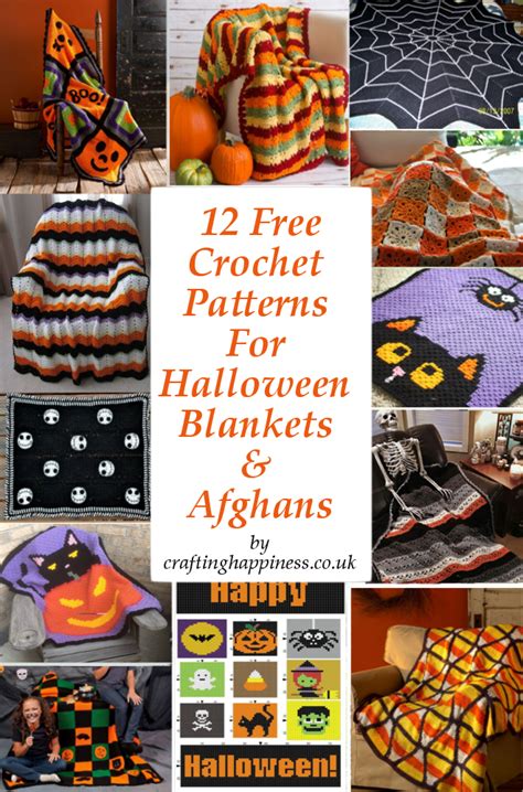 Free Crochet Halloween Blanket Throw Afghan Patterns Crafting