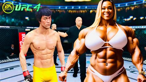 PS5 Bruce Lee Vs Woman With Huge Muscles EA Sport UFC 4 YouTube