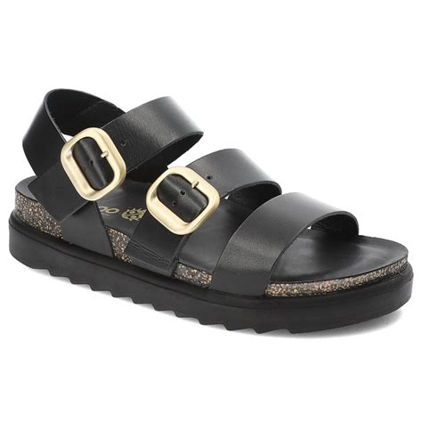 Schwarze Sandalen Yokono Flache Schuhe ARMODO De