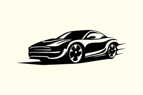 Vetor de silhueta do logotipo do símbolo do carro de corrida Vetor