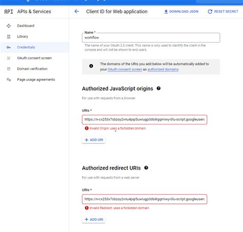 error 400 redirect uri mismatch origen de javascript con secuencia de comandos de aplicaciones