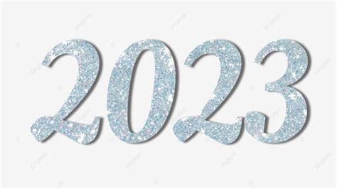 Fuente Decorativa De Escamas De Brillo De Año Nuevo 2023 PNG Año