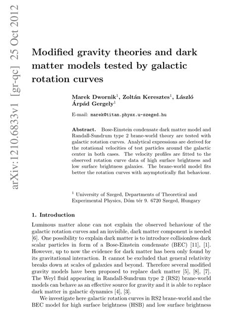 pdf modified gravity theories and dark matter models tested by galactic rotation curves