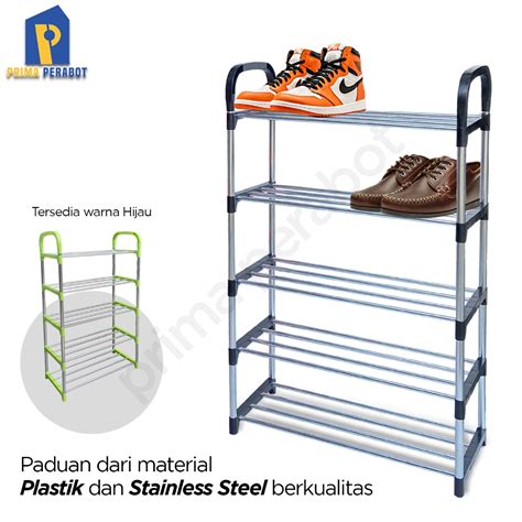 Jual Rak Sepatu Stainless Susun 5 Warna Shopee Indonesia