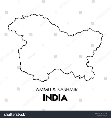 Illustration Map Union Territory Jammu Kashmir Stock Vector Royalty