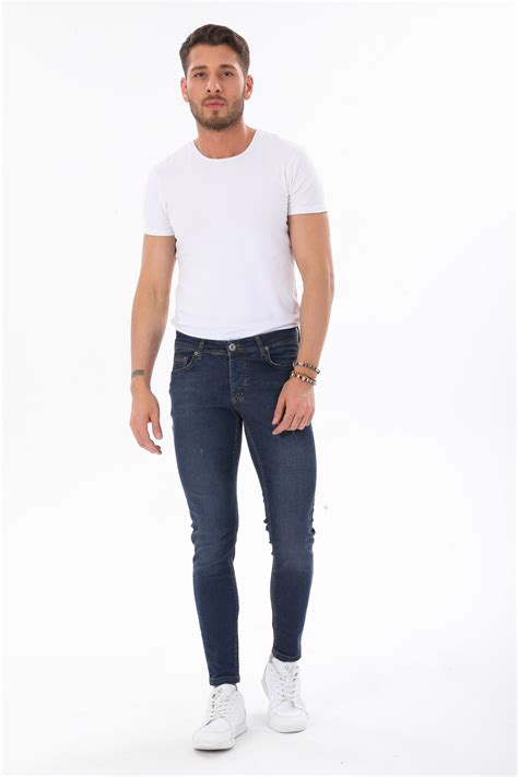 Jeanblack Mavi Kahve Erkek Kot Pantolon Skınny Fıt Jean Likralı Tintli