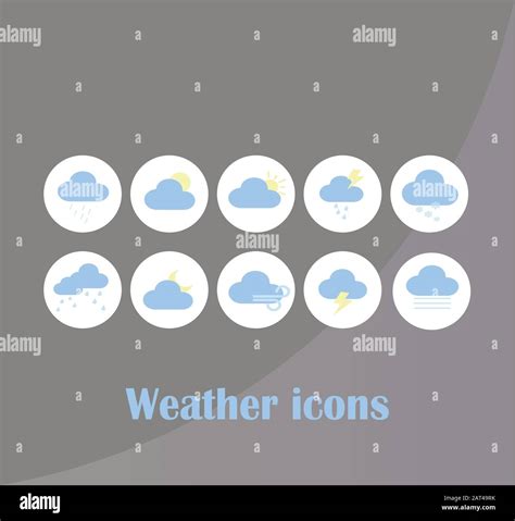 Weather Forecast Symbols Hi Res Stock Photography And Images Alamy