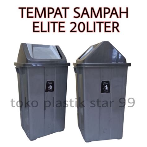 Jual Tempat Sampah Tutup Ltr Abu Shopee Indonesia