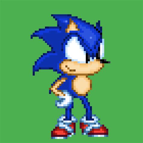 Pixilart A Random Sonic Sprite For No Reason By BlueboxDude