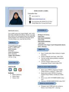 Contoh CV Mahasiswa Yang Masih Kuliah Tips Menulisnya Future Skills