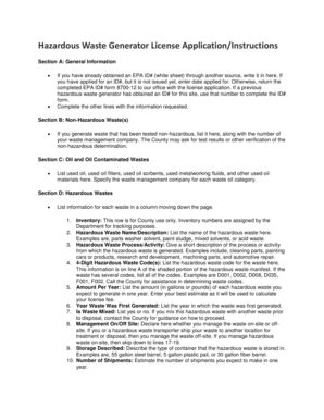 Fillable Online Recyclecarver Hazardous Waste Generator License