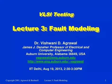 ppt vlsi testing lecture 3 fault modeling powerpoint presentation free download id 1769532