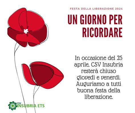25 Aprile Festa Della Liberazione CSV Lombardia