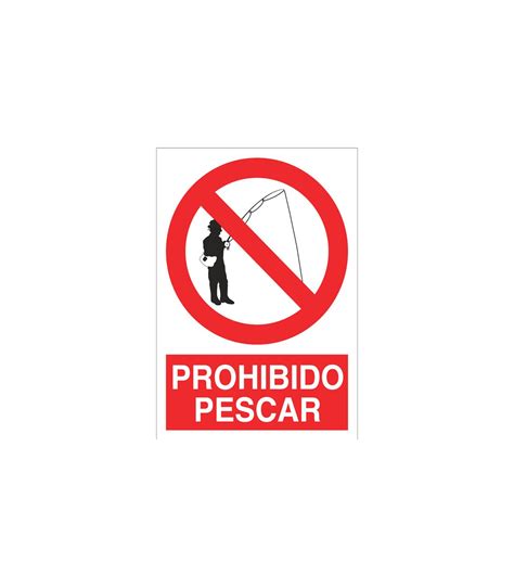 Prohibido Pescar Cartel De Seguridad De Texto Y Pictograma COFAN Skrc