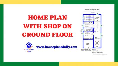 Home Plan With Shop On Ground Floor South Facing Home Design House