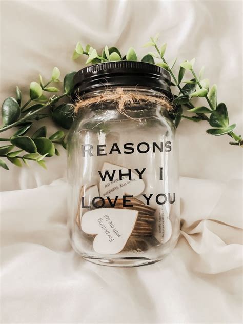 Reasons Why I Love You Personalized Jar I Love You Because Wooden