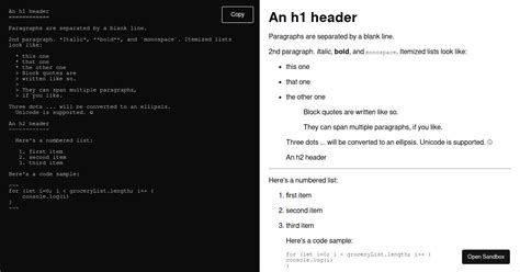 React Markdown Preview Codesandbox