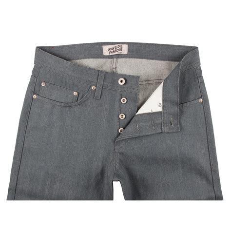 Naked And Famous Super Guy Grey Selvedge Black Riot Hk