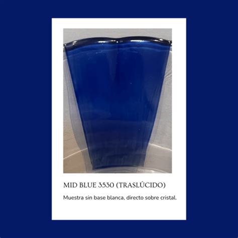 Pigmento Para Vidrio Cristal Mid Blue Trasl Cido Gr Taller