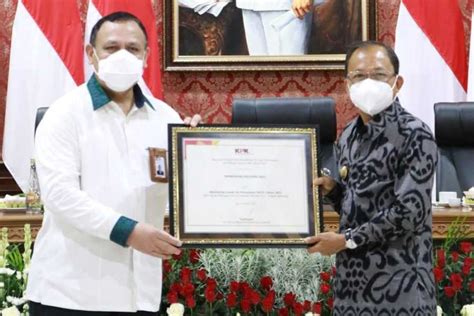Diapresiasi Ketua KPK RI Gubernur Koster Torehkan Sejarah Nasional