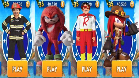 Tag With Ryan Vs Sonic Dash Combo Panda Vs Treasure Hunter Knuckles
