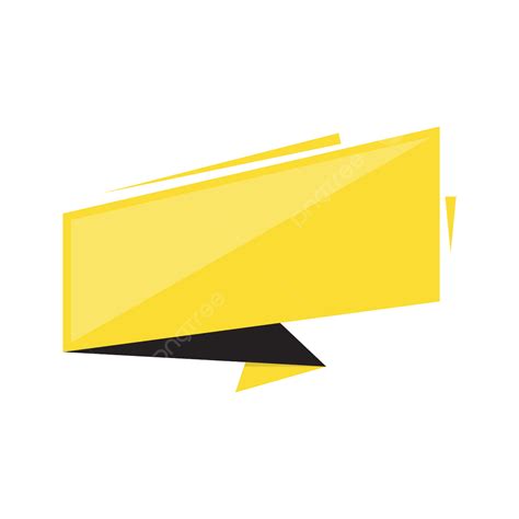 Diseño De Banner De Cinta Amarilla Sobre Fondo Transparente PNG
