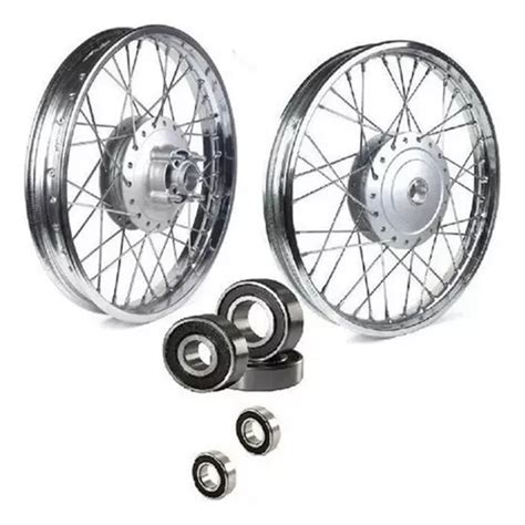 Par Aro Roda Raio Inox Cg Fan Tambor C Rolamentos